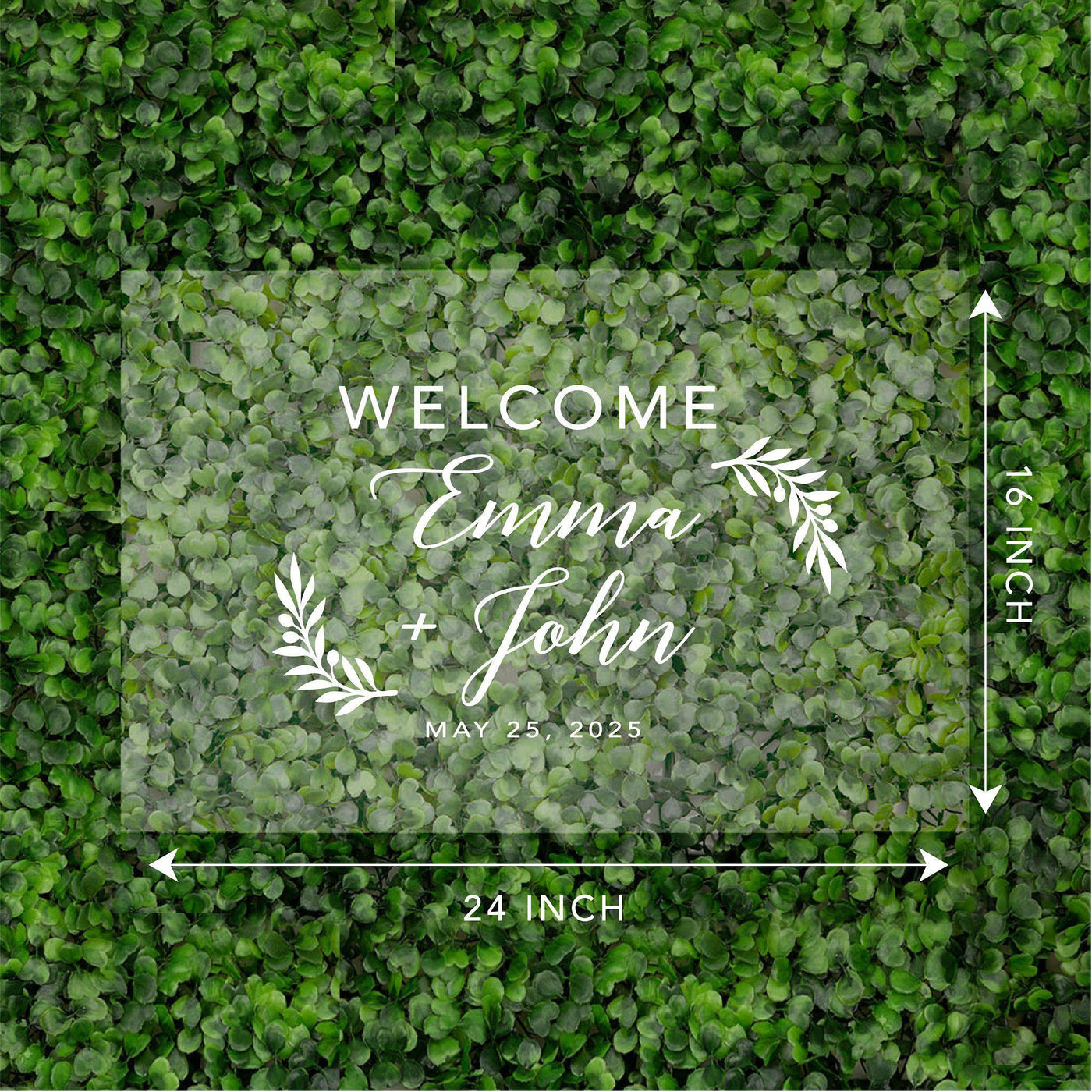 Acrylic Custom Rustic Fall Wedding Signs, 16 x 24 Inches