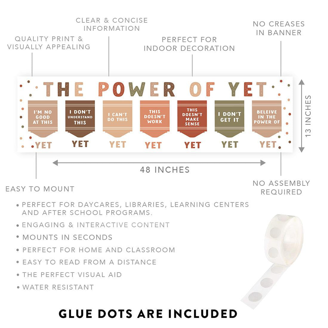 Boho Gender Neutral Classroom Banner Poster Sign for Teachers, Door Wa