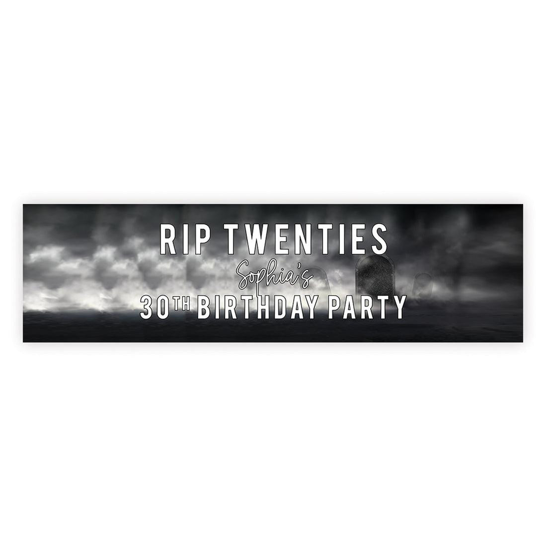 Custom Halloween RIP Birthday Banner, Backdrop Welcome Sign, Set of 1