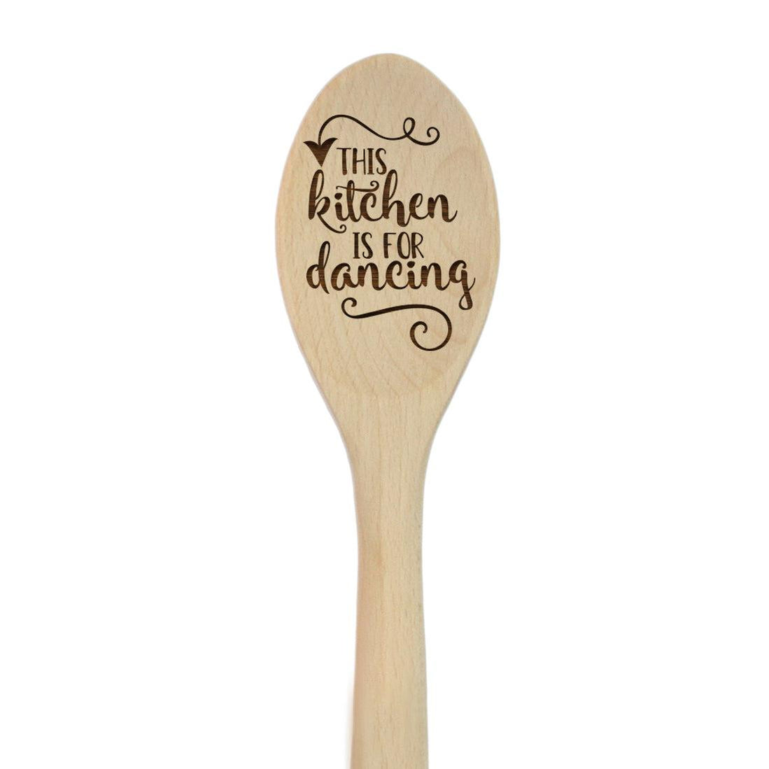 Funny Kitchen Mixing Spoon Engraved Wood Collection