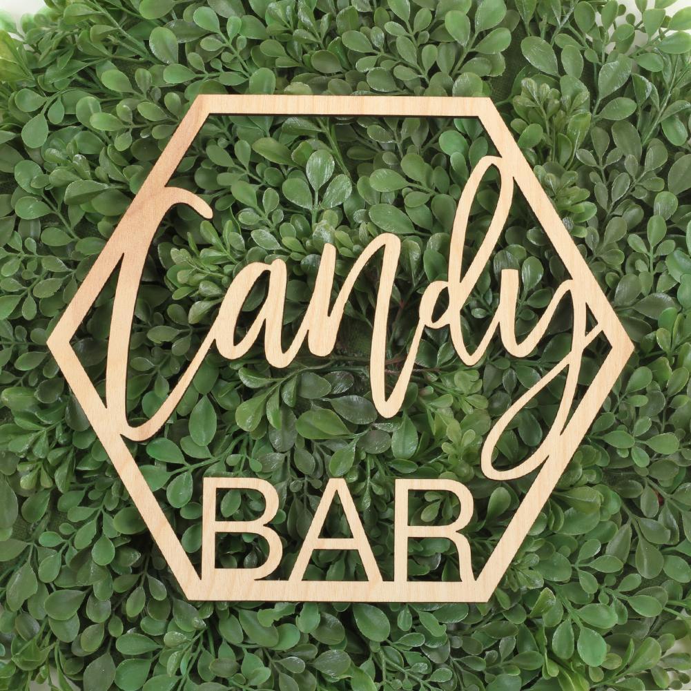 Laser Cut Wood Candy Bar Sign
