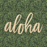 Laser Cut Wood Scripted Aloha Bar Sign