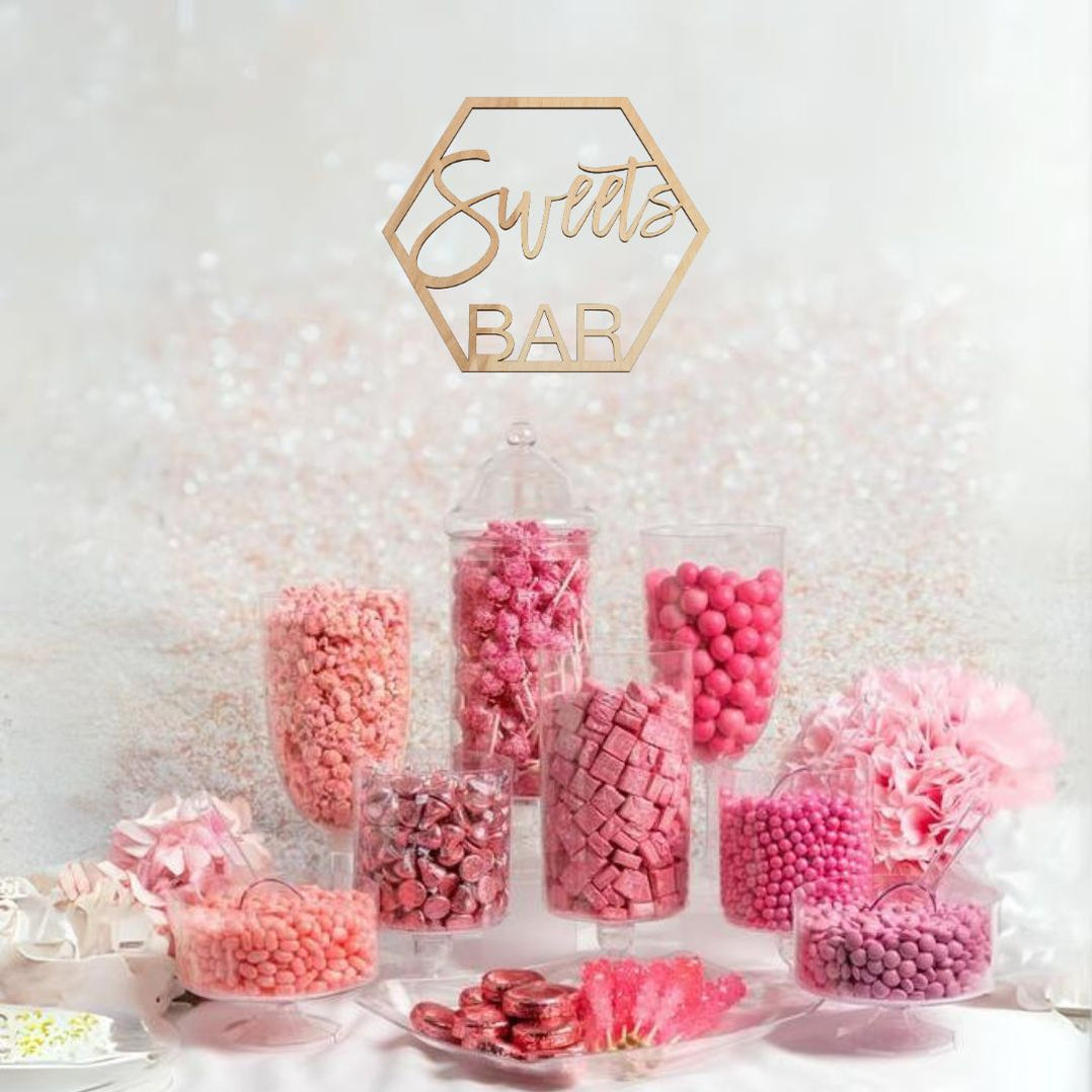 Laser Cut Wood Sweets Bar Sign