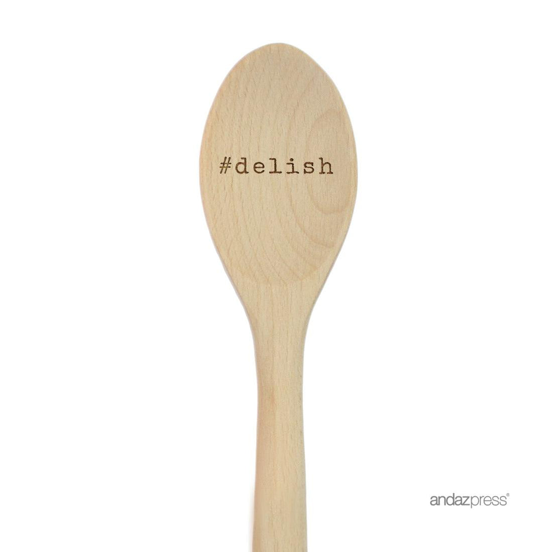 Laser Engraved Wooden Mixing Spoon