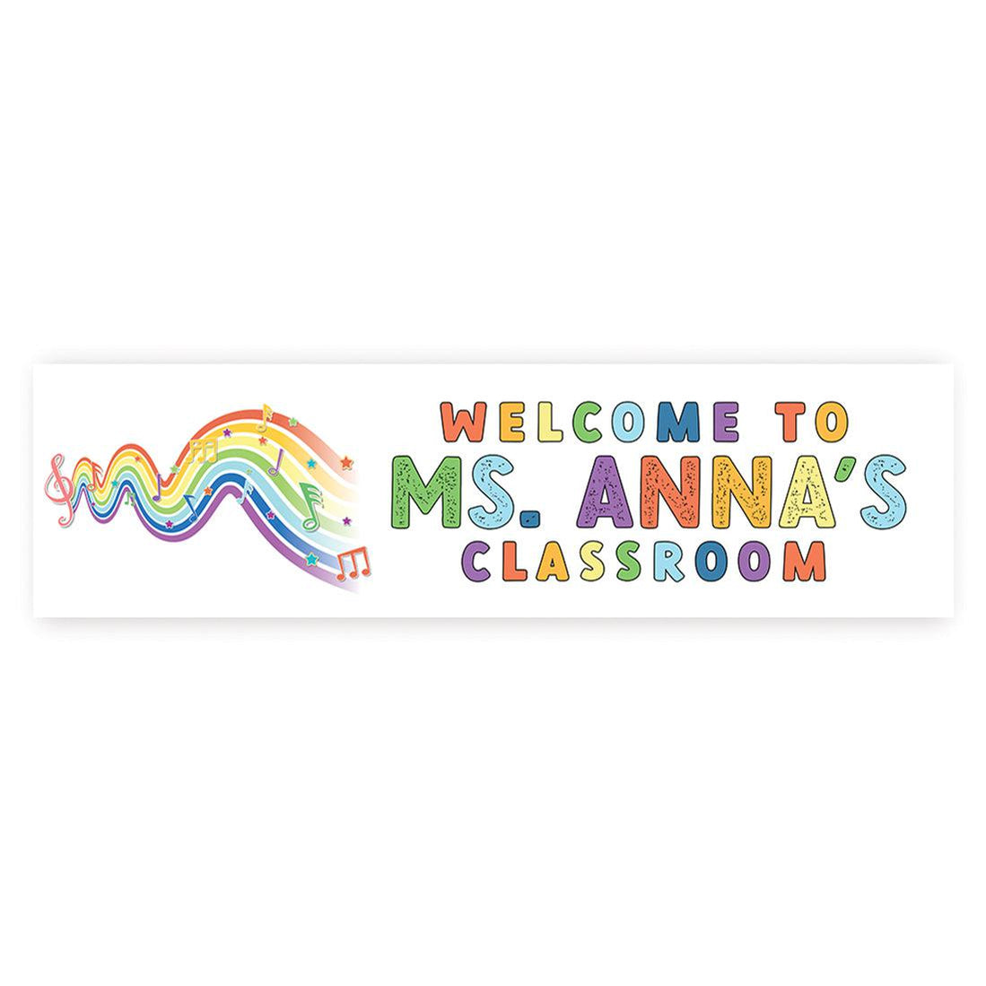 Set of 1 Custom 13x48 Classroom Door Sign | Welcome Sign, Classroom De