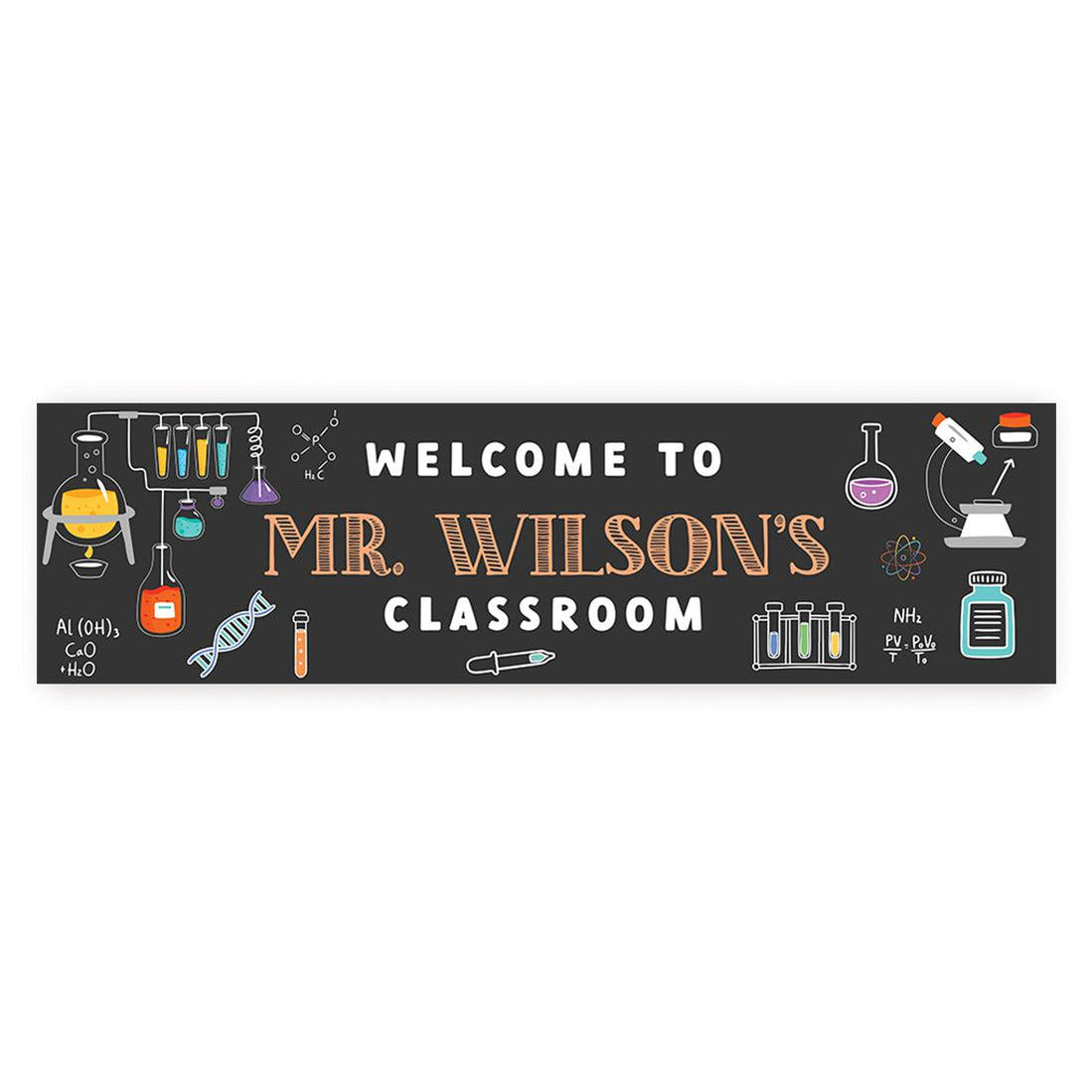 Set of 1 Custom 13x48 Classroom Door Sign | Welcome Sign, Classroom De