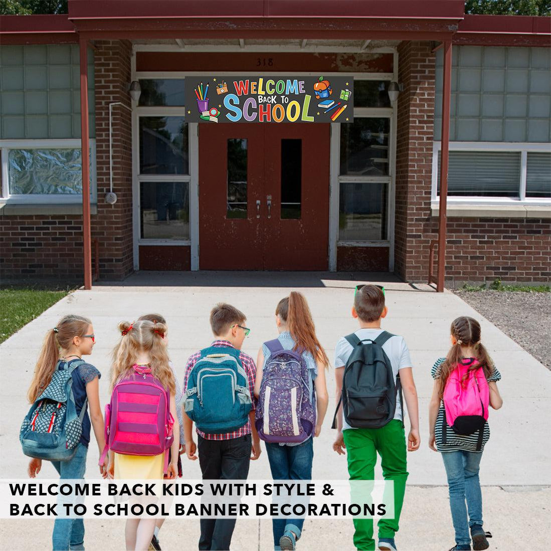 Set of 1 Welcome Back to School Banner | Classroom Door & First Day De