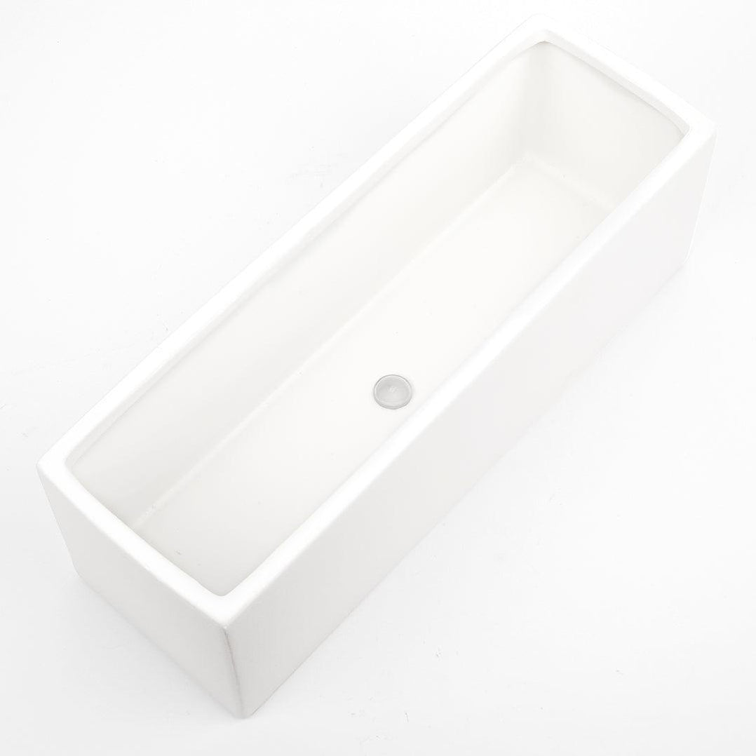 Set of 2 Ceramic Rectangular Vase