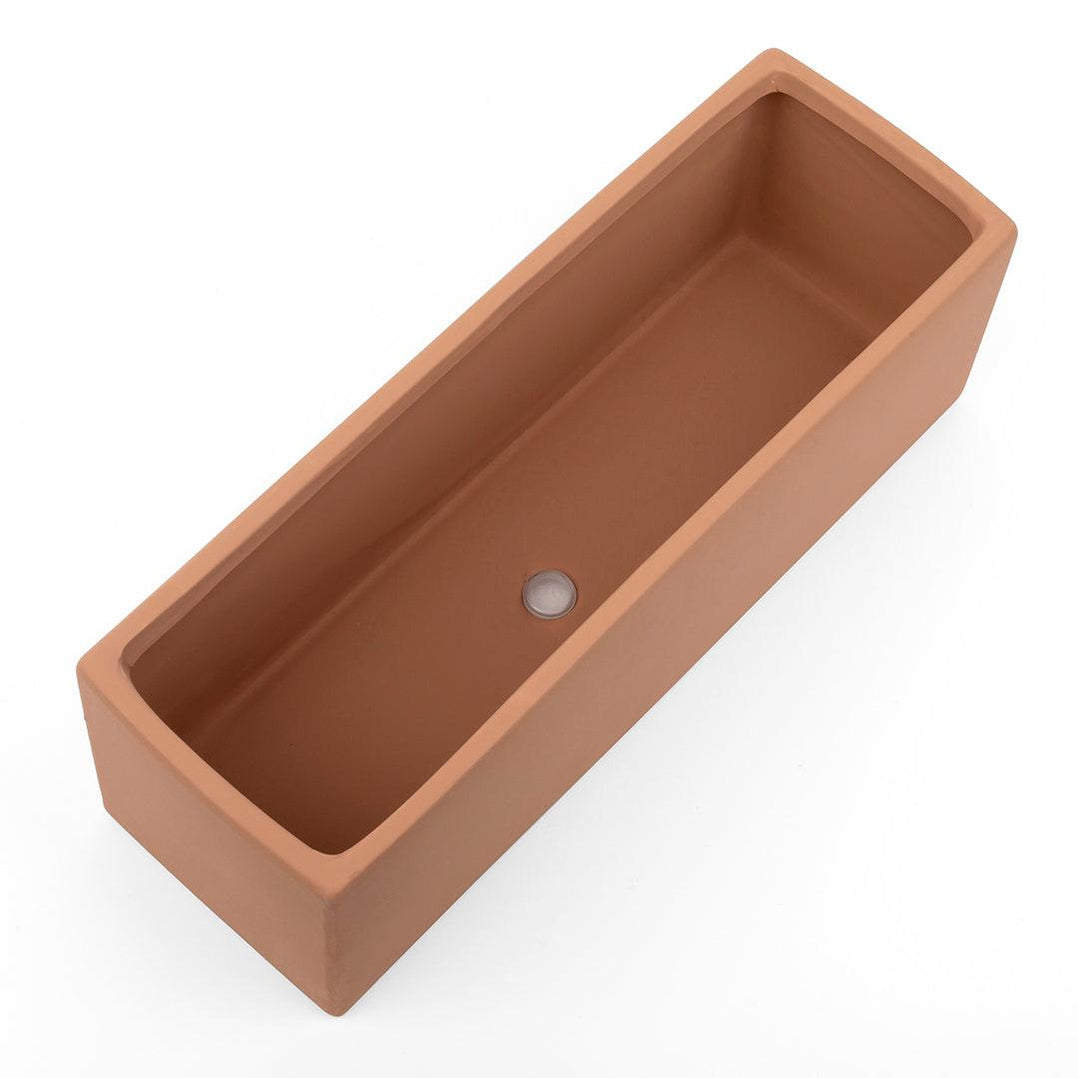 Set of 2 Ceramic Rectangular Vase