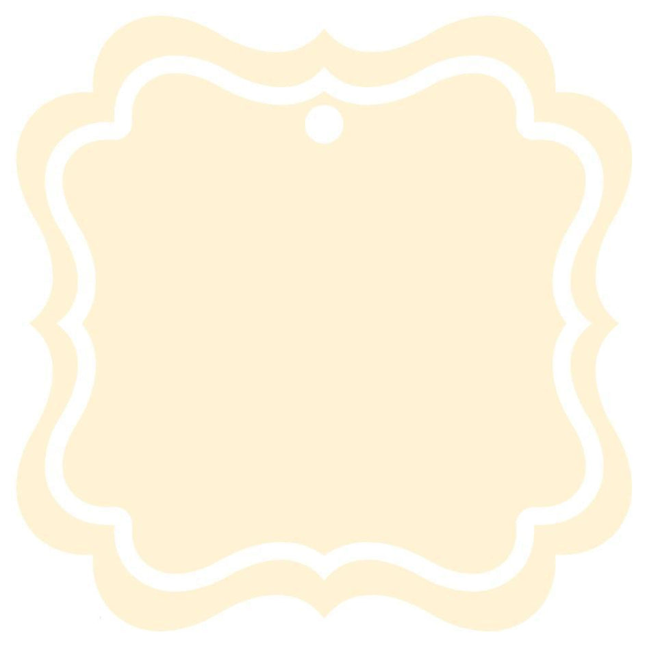 Set of 24 Solid Color Fancy Square Blank Gift Tags