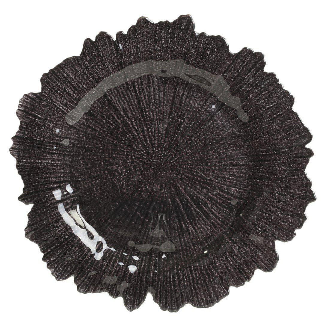 Set of 4 Flora Glass Charger Plates