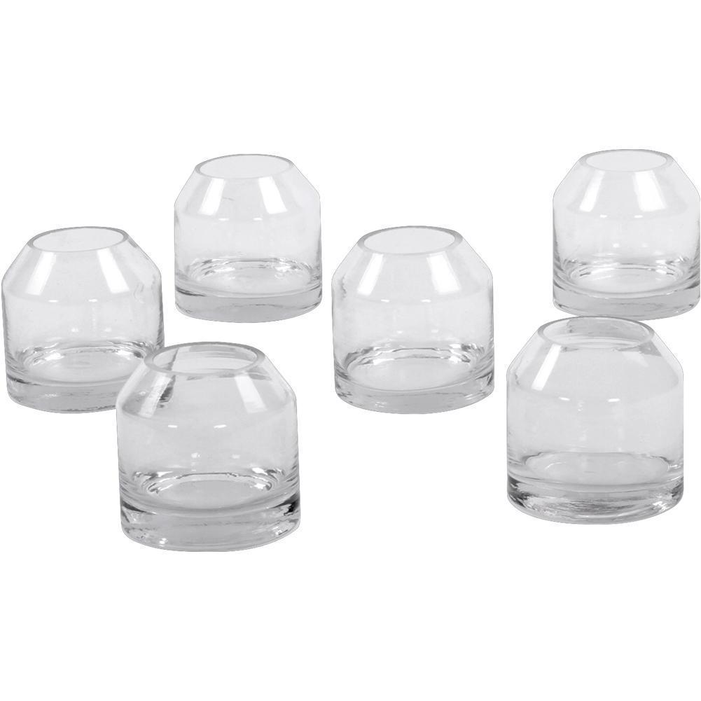 Set of 6 Mini Glass Jug Vases