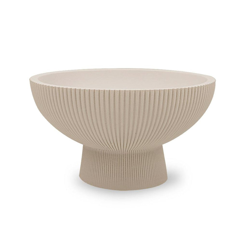 Set of 6 Ribbed Pedestal Decorative Bowls