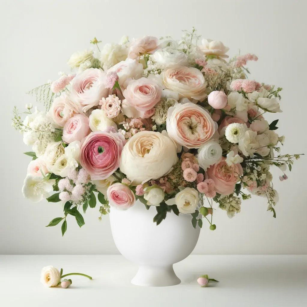 Set of 8 White Pedestal Footed Bowl Bulk Flower Vases