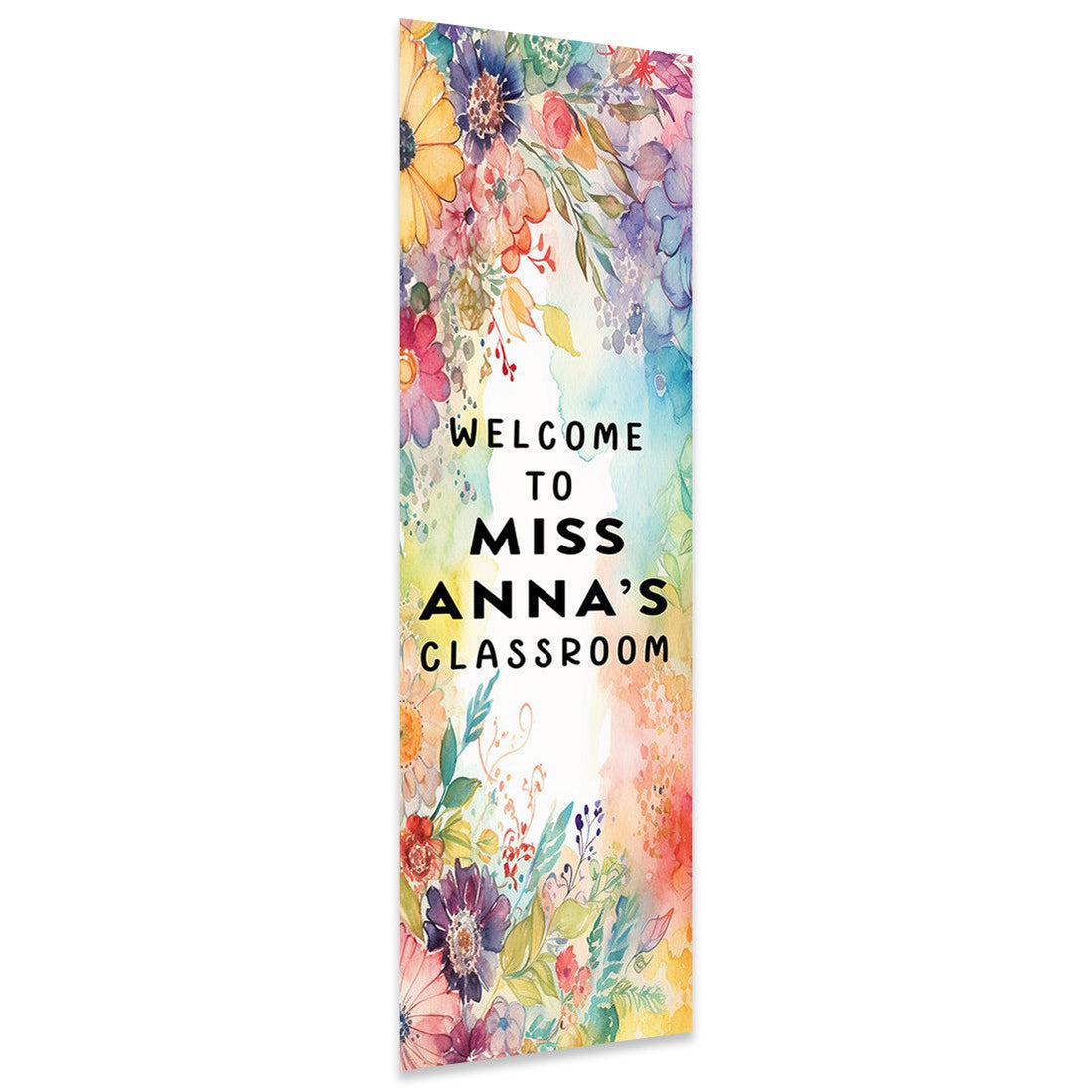Vertical Large Custom Classroom Welcome Banner Sign for Teachers, Set