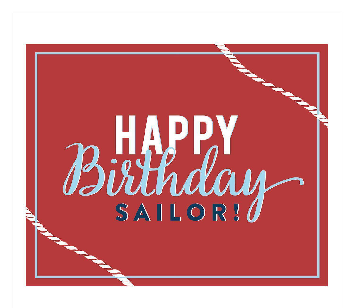 Andaz Press 8.5 x 11 Sail Away Nautical Birthday Happy Birthday Sailor