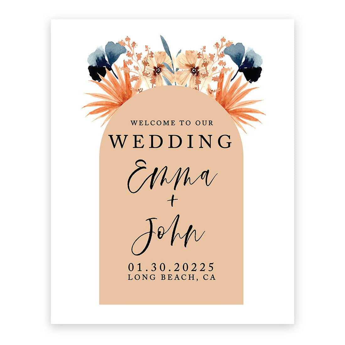 Custom Boho Wedding Canvas Welcome Signs