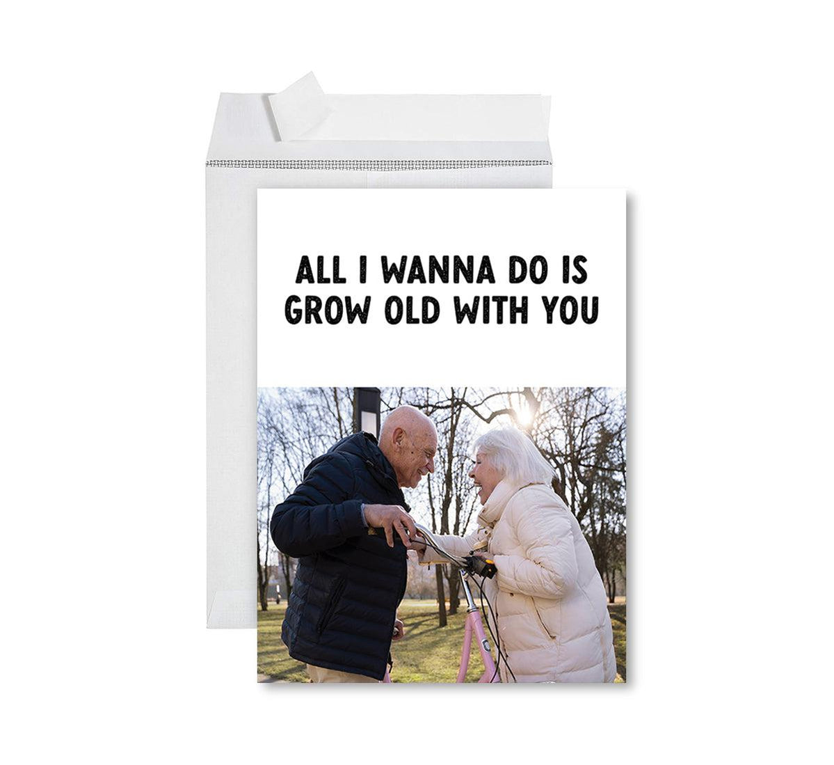 Custom Jumbo Anniversary Photo Card with Envelope, Greeting Card for A