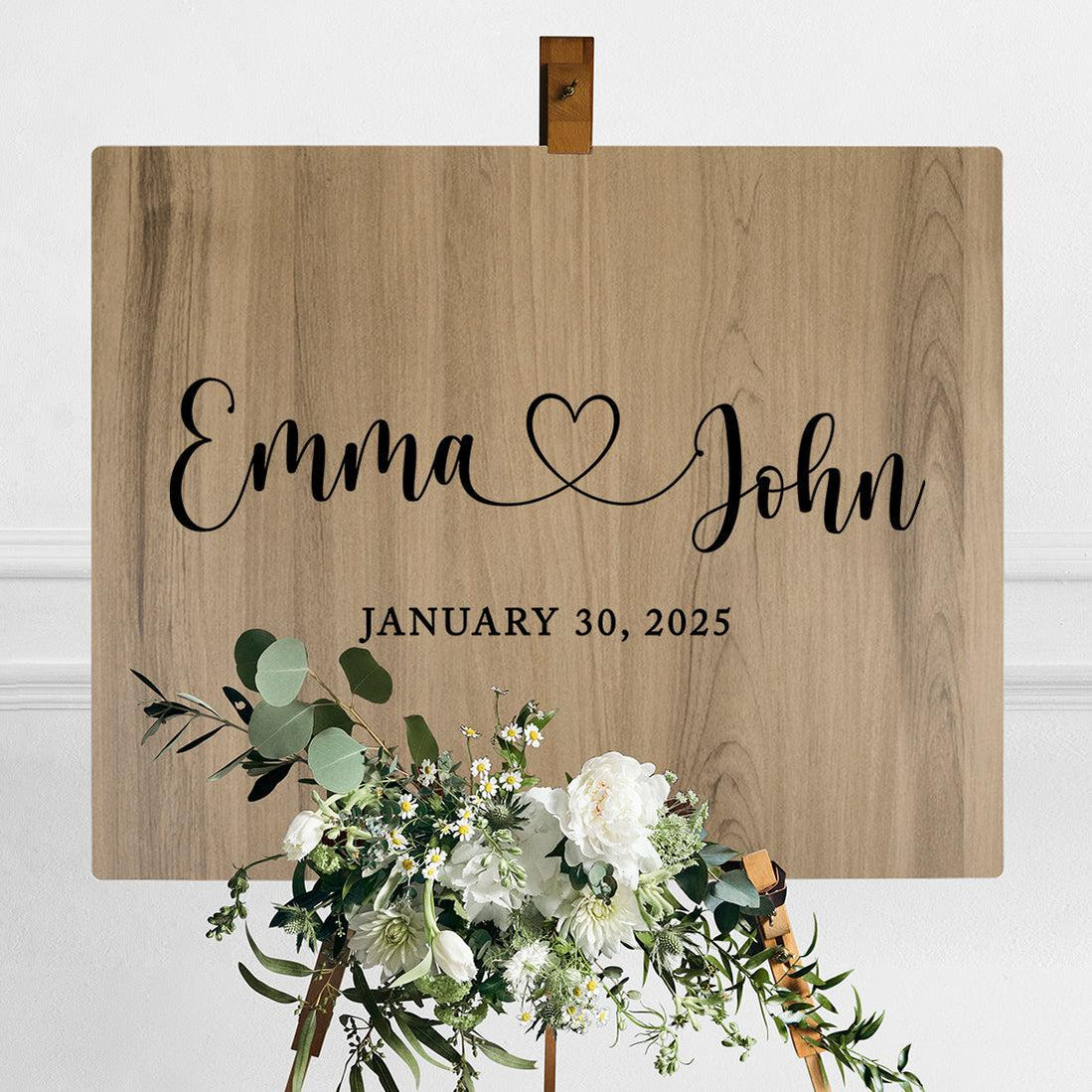 Custom Large Rustic English Oak Wooden Welcome Sign for Wedding, Rusti