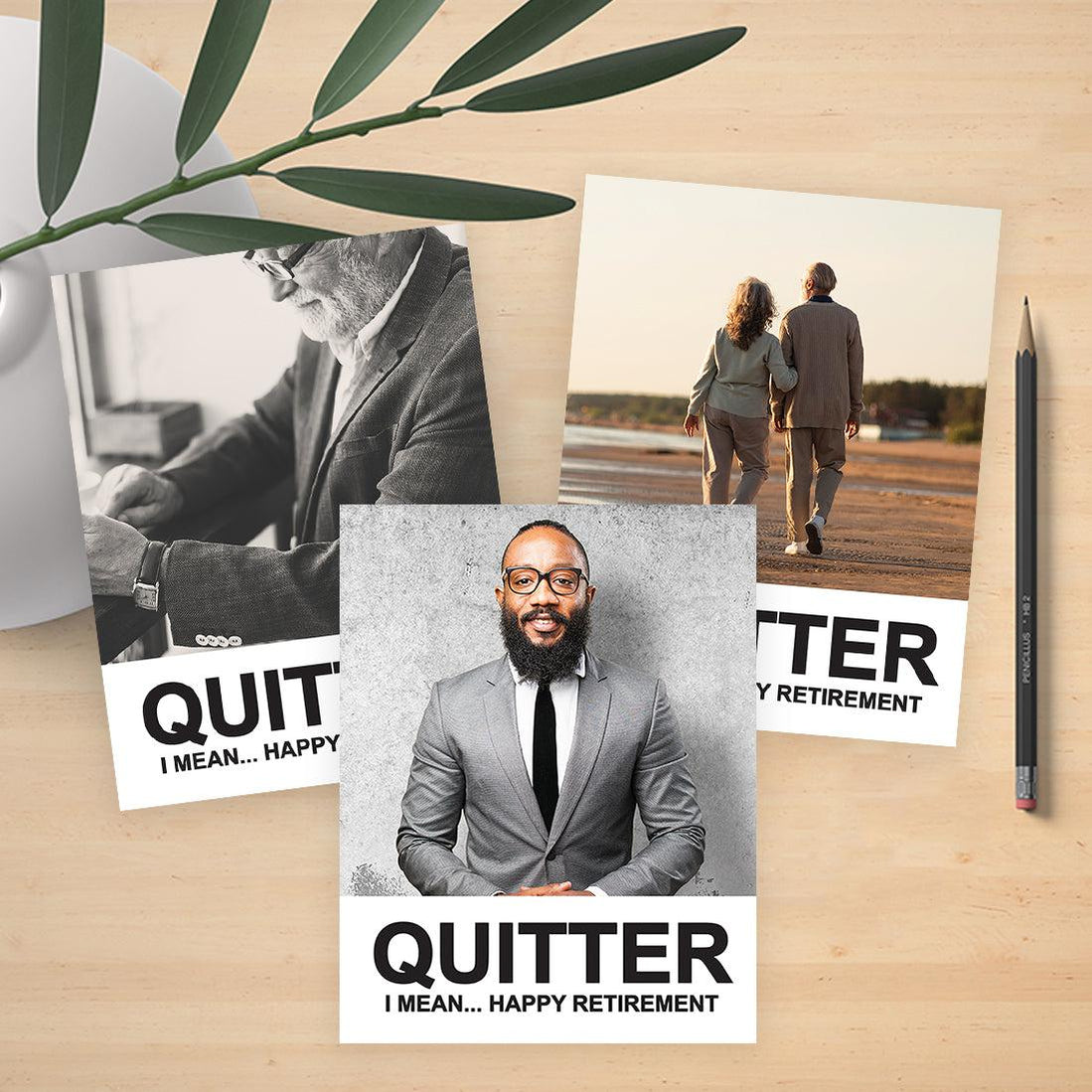 Custom Photo Jumbo Retirement Card with Envelope, Greeting Cards for R