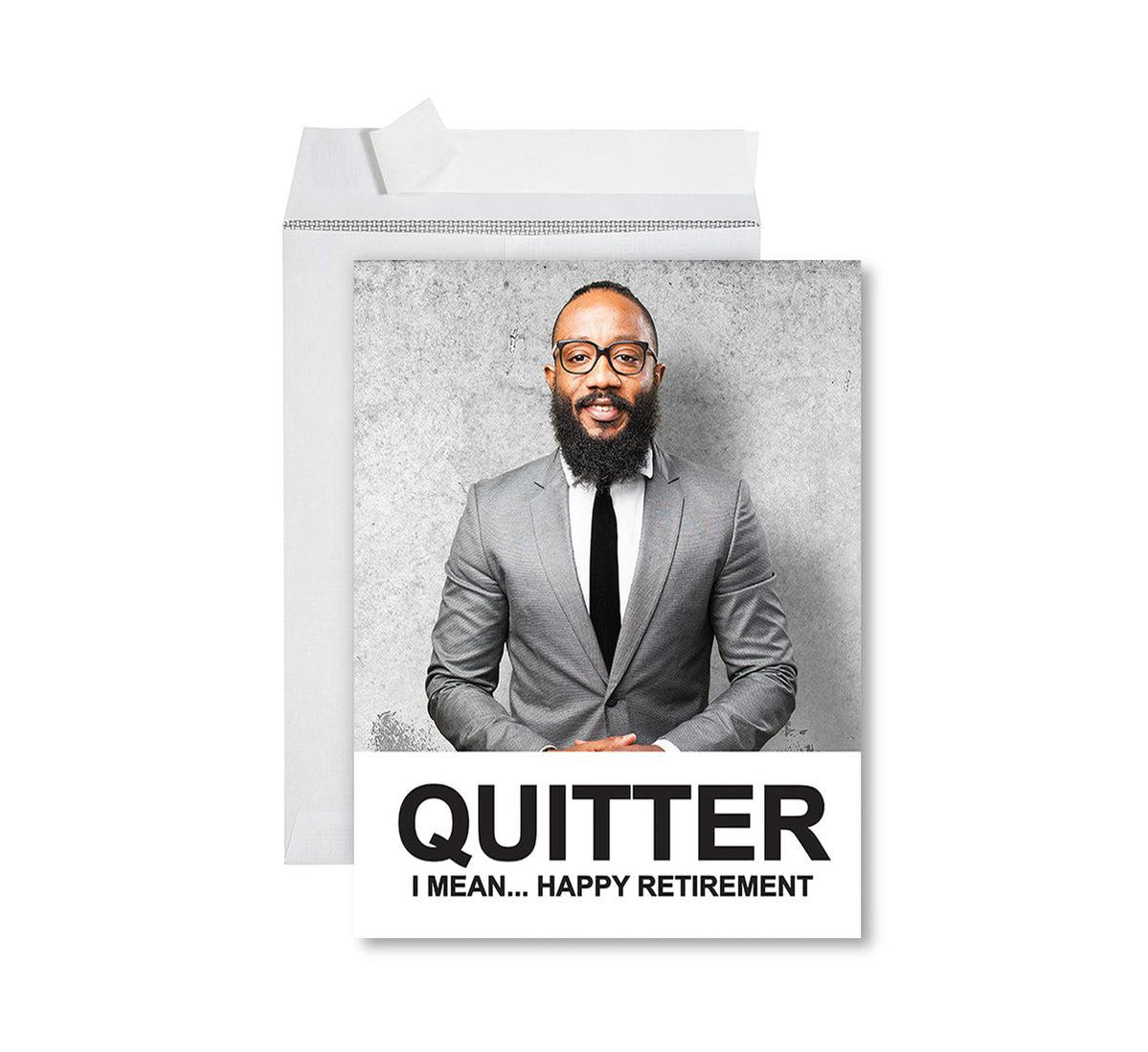 Custom Photo Jumbo Retirement Card with Envelope, Greeting Cards for R