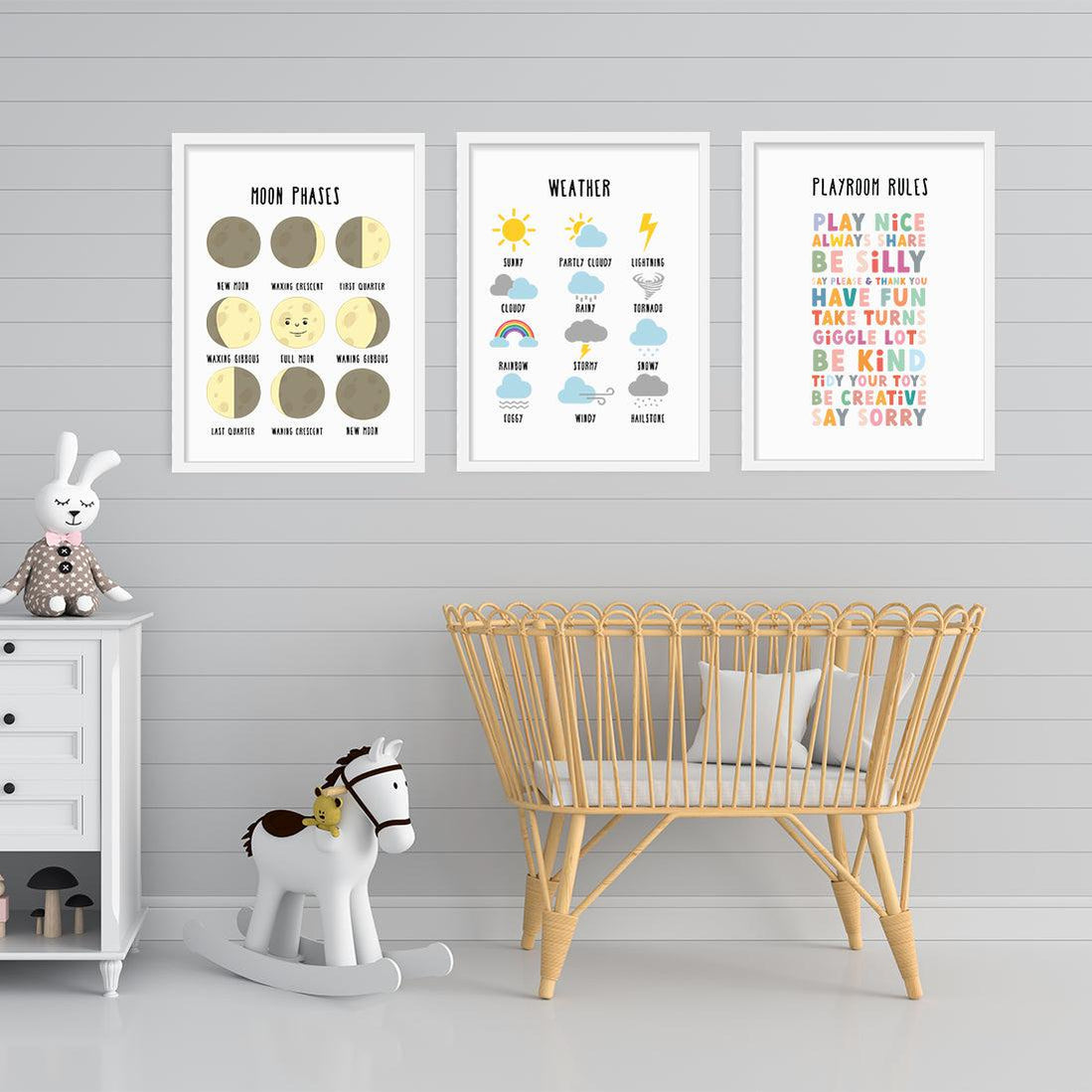 Educational Posters For Kindergarten, Classroom Supplies, 30 Designs