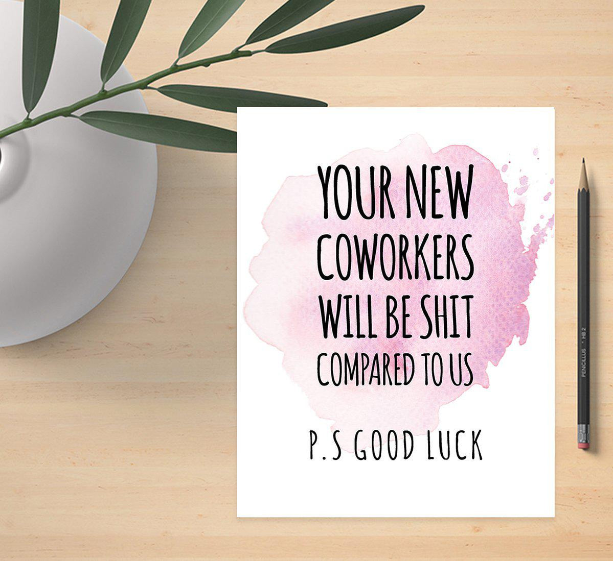 Funny Farewell Jumbo Card Blank Goodbye Greeting Card with Envelope