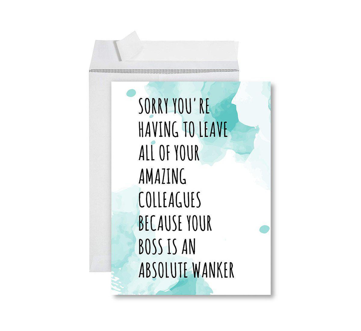 Funny Farewell Jumbo Card Blank Goodbye Greeting Card with Envelope