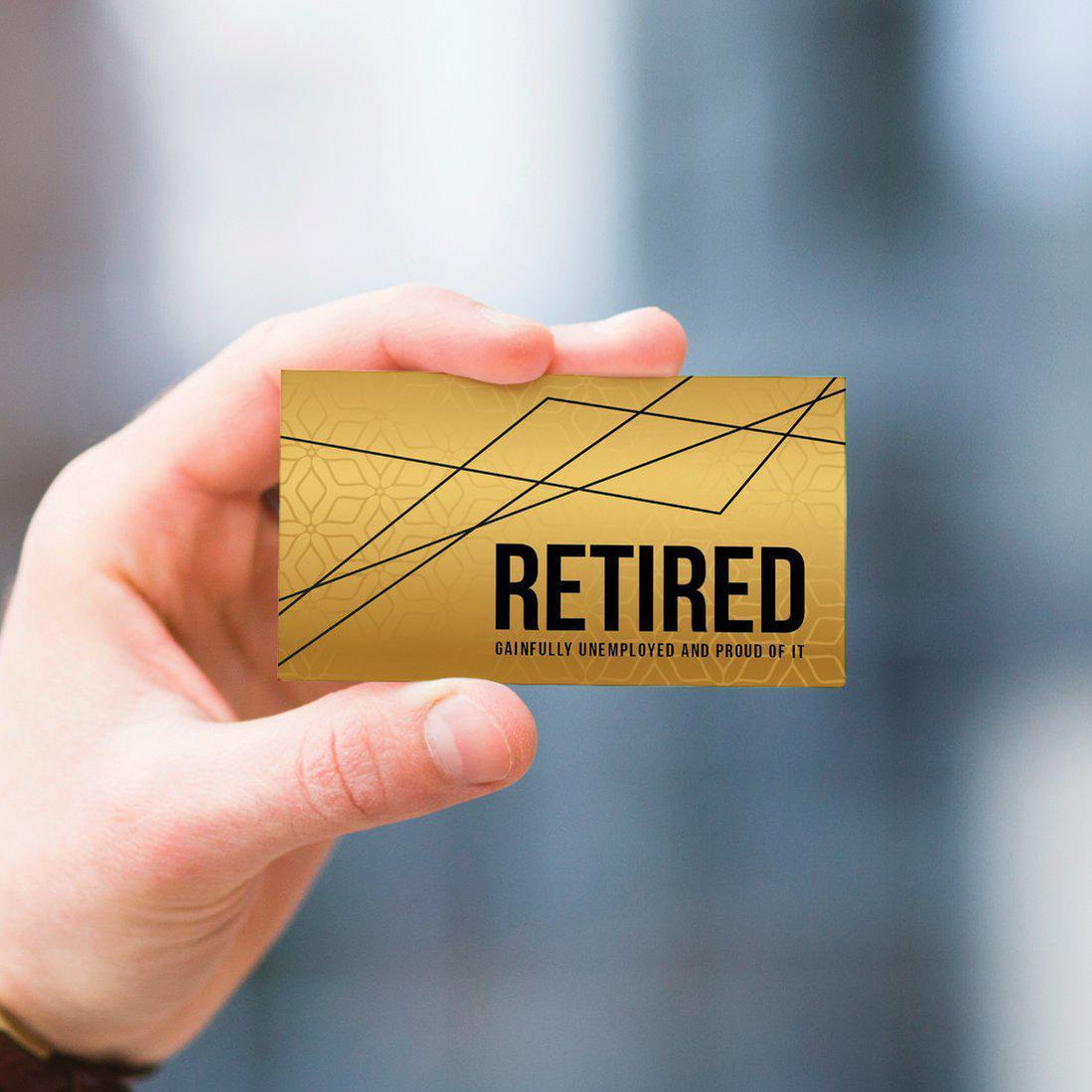 Funny Retirement Business Cards, Retired Business Cards for Men, Women