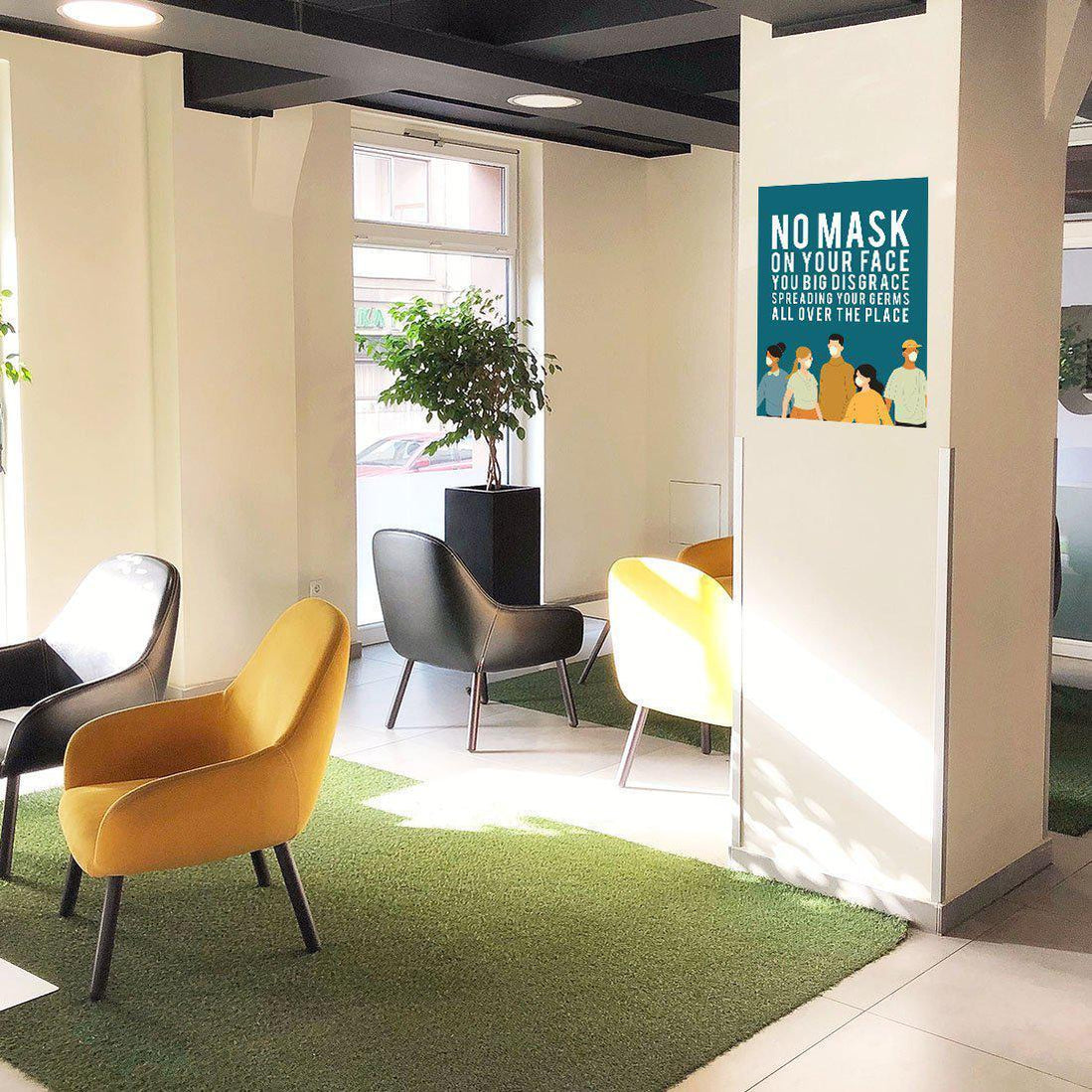 Funny Social Distancing Signs, Humorous Face Mask Required Rectangle B