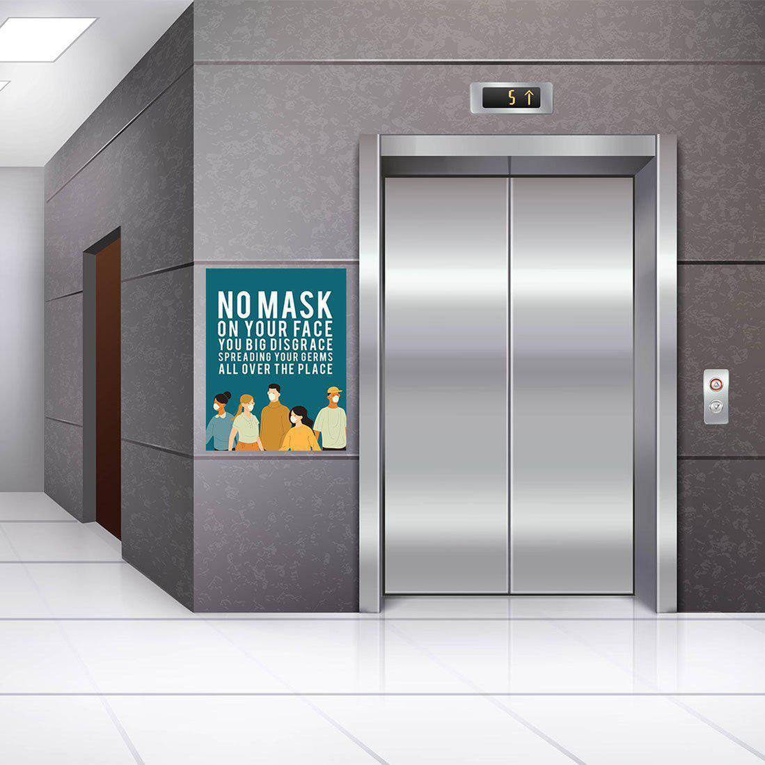 Funny Social Distancing Signs, Humorous Face Mask Required Rectangle B