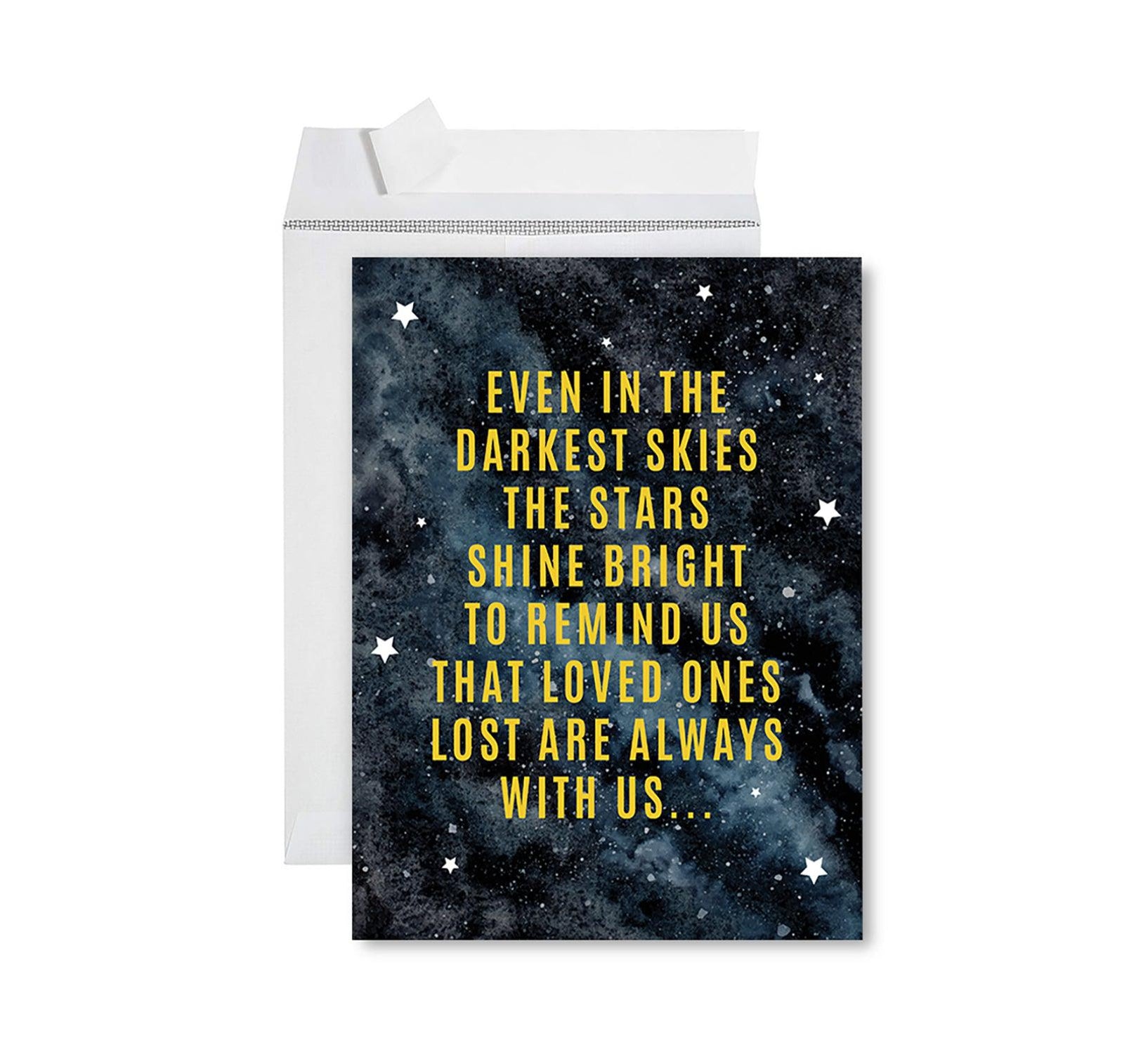 Jumbo Sympathy Card with Envelope, Premium Condolences Card with Big B