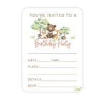 Kids Birthday Blank Party Invitations with Envelopes