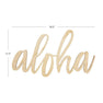 Laser Cut Wood Scripted Aloha Bar Sign