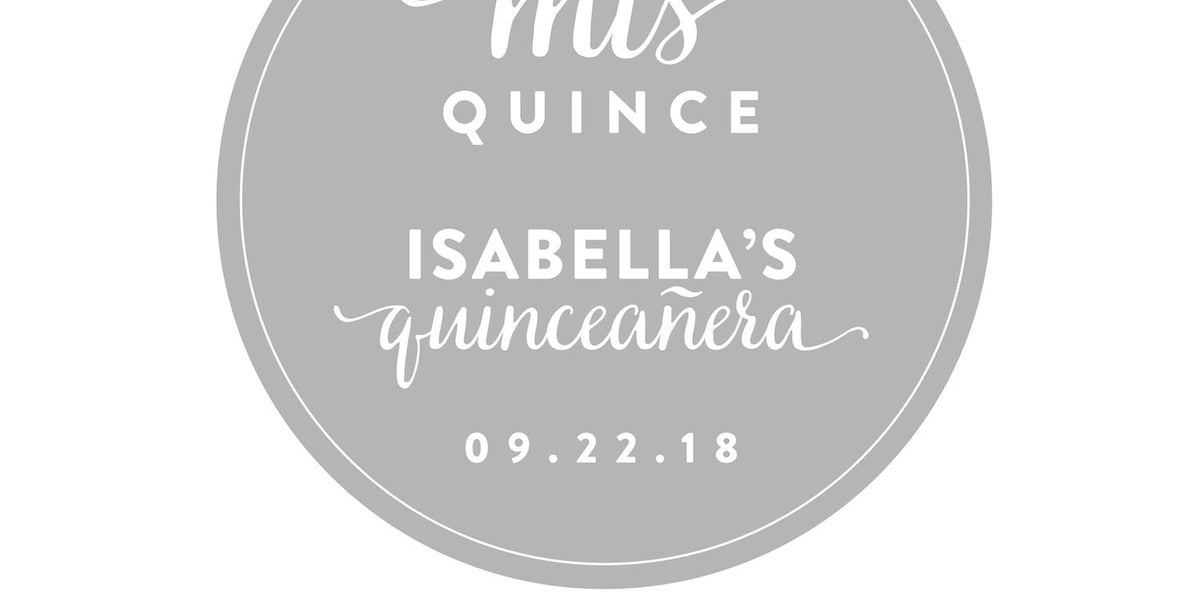 Personalized Sweet 15 Mis Quince Quinceanera Round Circle Labels